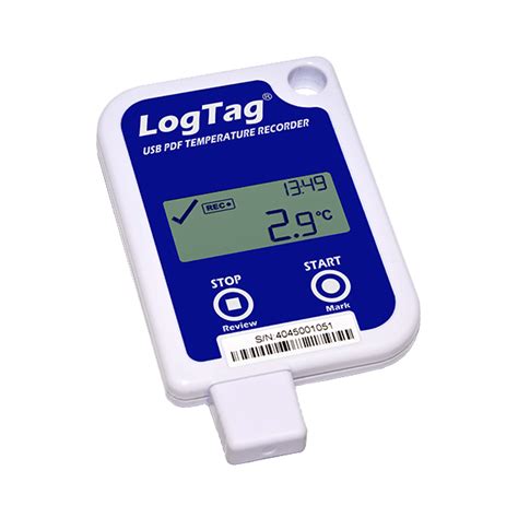 UTRID 16 Data Logger reutilizable de temperatura con exportación a PDF y pantalla LogTag Recorders