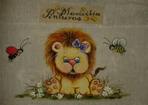 Leãozinho Pintura em Fralda MARICÉLIA MONTANARI SILVA
