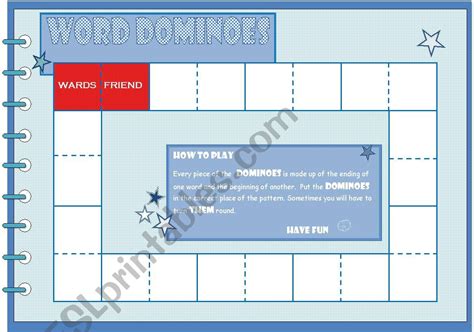Dominoes Esl Worksheet By Mada1
