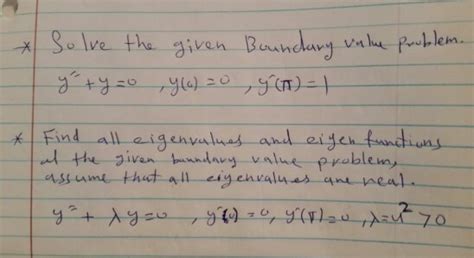 Solved Solve The Given Boundary Value Problem Y Y 0