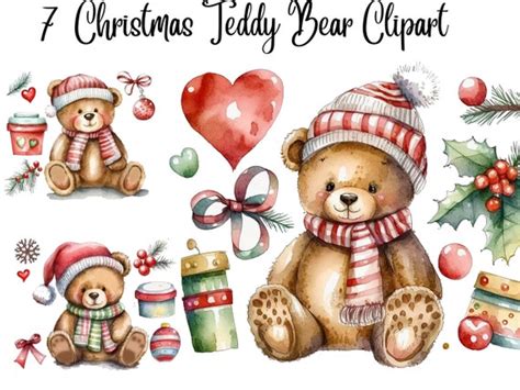 Christmas Teddy Bear Clipart