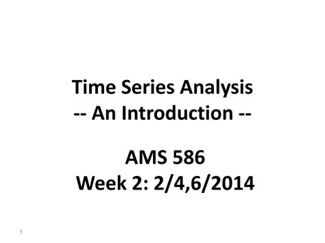 PPT Time Series Analysis An Introduction PowerPoint Presentation ID 1608500
