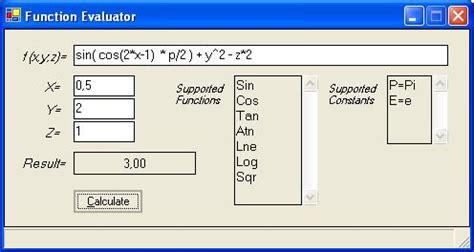 Math Expression Evaluator Codeproject