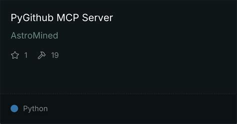 Score Pygithub Mcp Server Glama