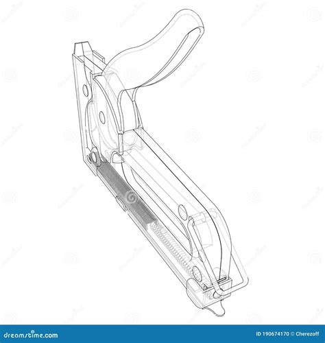 Stapler 3d Drawing At Eliseo Gonzalez Blog
