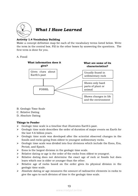 Earth And Life Science Module 13 Geologic Time Scale Relative And