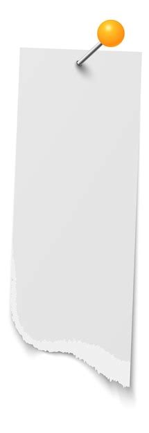 Premium Vector Pinned Note Mockup Realistic Paper Torned Edges