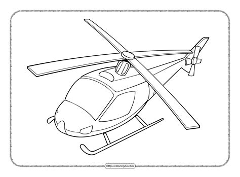 Helicopter Coloring Page Pdf