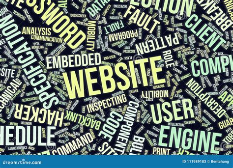 It Conceptual Word Cloud For Business Information Technology Or It Stock Illustration