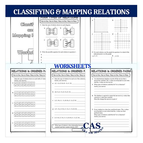 Functions Classifying And Mapping Relations Workbook Australian