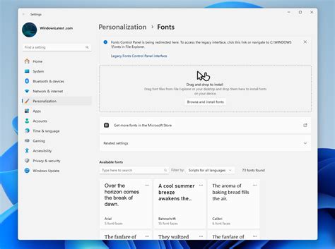 Windows Control Panel Is Losing Another Feature Font Page To Settings Peer Networks UK