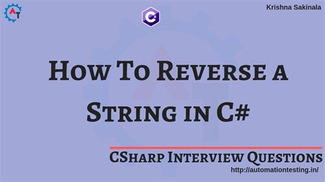 1 How To Reverse A String In C C Interview Questions 4 Ways