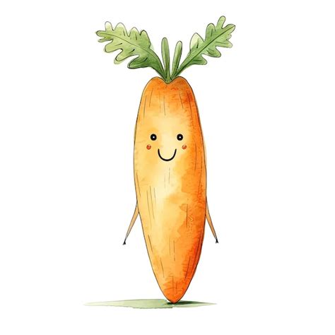 Premium Photo A Cartoon Carrot With A Smile On Its Face