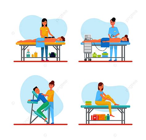 Massage Techniques And Methods Isolated Icons Vector Salon Stones