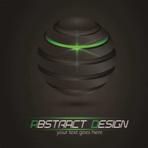 어두운 배경 벡터와 검은 구체와 녹색 불빛 Eps Uidownload