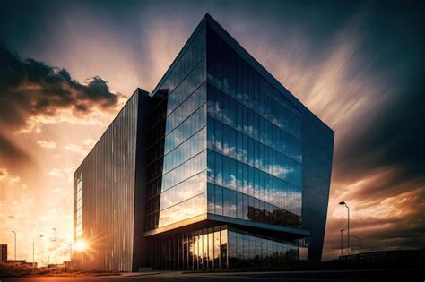 Positive Outlook For The Economy A Contemporary Office Building And A