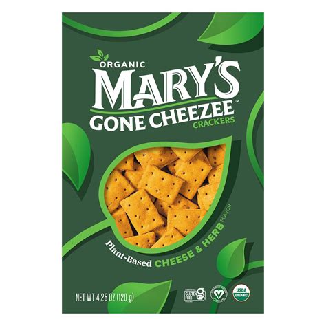 Marys Gone Cheezee Plant Based Crackers Cheese And Herb Shop