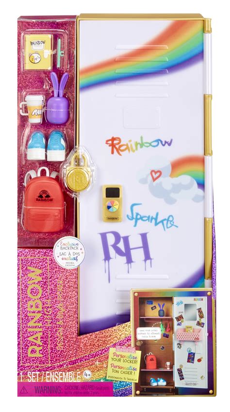 Rainbow High Design And Style Locker Playset With Shelves Hangers Accessories And Stickers Toy