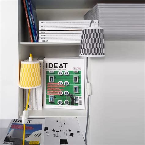 Lampe de bibliothèque, Lightbook, Damier gris, L34cm, H12cm ...
