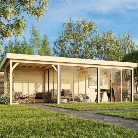 Lenna 249m I Flat Roof Connect With 3 Full Walls And 4 Sliding Doors