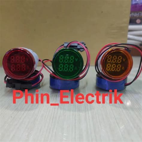 COD Pilot Lamp Led Volt Meter Amper Meter 22Mm Alat Listrik Murah