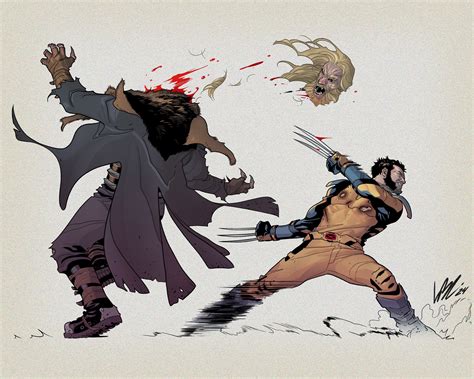 Wolverine And Sabertooth Marvel And 5 More Drawn By Luisbajocollados