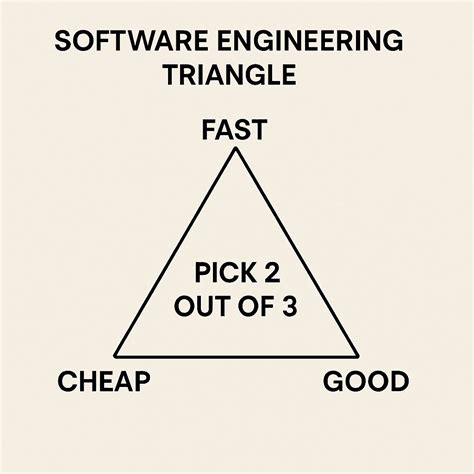 The Software Engineering Triangle Pick 2 Out Of 3 Abdullaev Dev