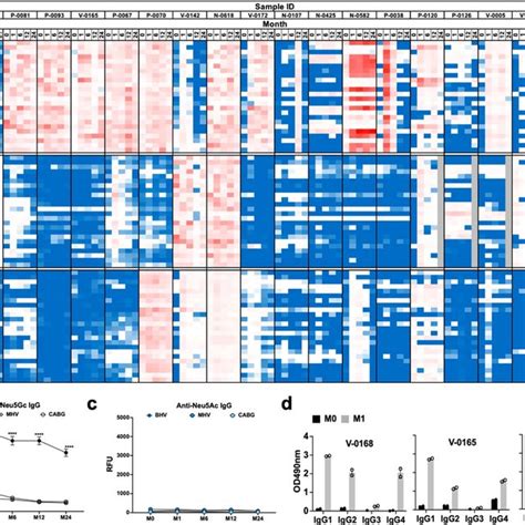 Glycan Microarray Analysis Of Representative Group B1 Patients A Top