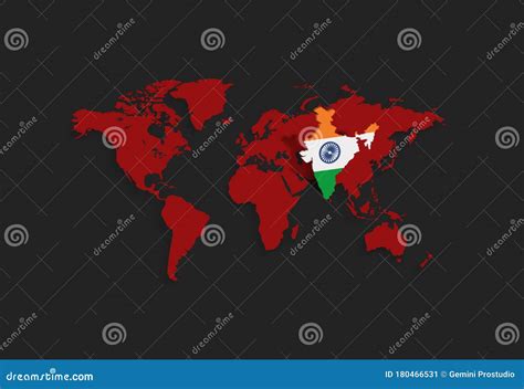 Infographics Of India Map Individual Regions Cartoon Vector