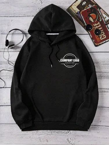 Black Cotton Custom Printed Unisex Hoodies Size Large At Rs 290piece