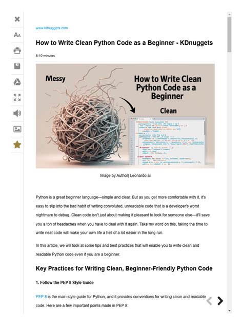 how to write clean python code as a beginner kdnuggets reader view