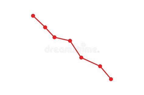 Data Trend Analysis Showing Downward Trajectory With Red Dots And