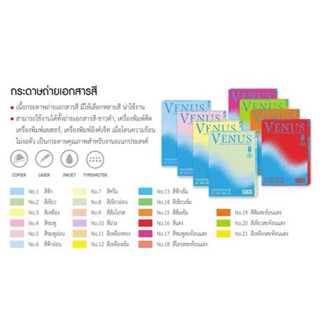 กระดาษถ่ายเอกสารสี A4 80 แกรม วีนัส 500 แผ่น Hengpenghong
