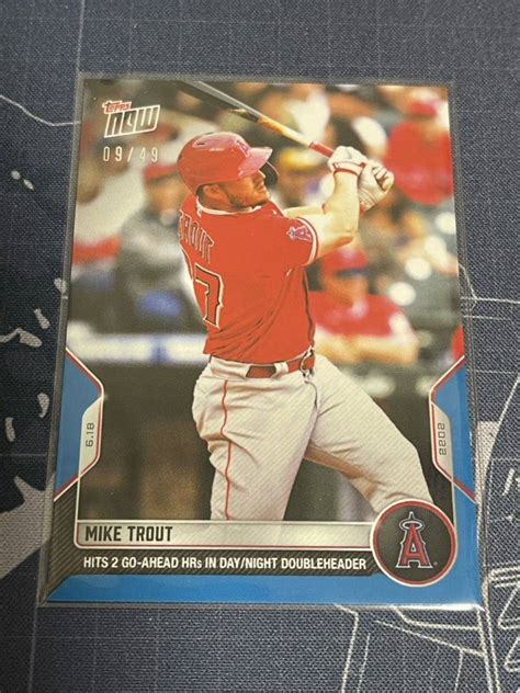 Yahooオークション 2022 Topps Now Mike Trout Blue Parallel 49