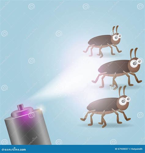 Running Cockroaches On A White Background Royalty Free Stock