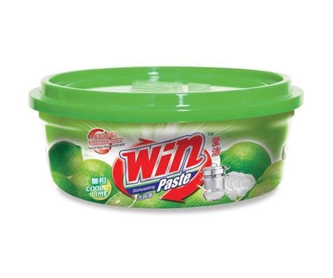 Win Dishwashing Paste 400g Cool Lime Scent Grease Removal Cleaning