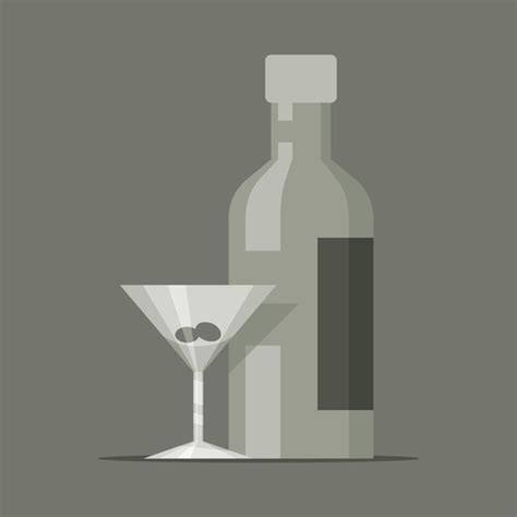Premium Vector Vector Graphics Of A Bottle And Elegant Glass Food Illustration