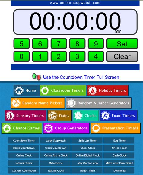Internet Classroom Timers