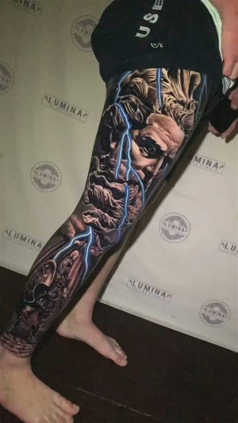 Full Leg Mythology Realistic Tattoo Celebrity Ink™ Full Leg Tattoos