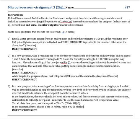 Solved Microprocessors Assignment Name Chegg