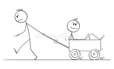 Cart Man Pulling Stock Illustrations 257 Cart Man Pulling Stock Illustrations Vectors