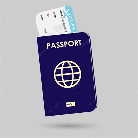 Premium Vector Passport And Boarding Pass Ticket Icon Flat Design