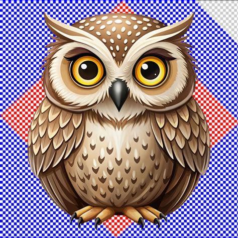 Premium PSD Owl Vector Illustrate On Transparent Background