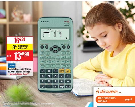 Offre Fx 92 Spéciale Collège Casio Chez Bureau Vallee