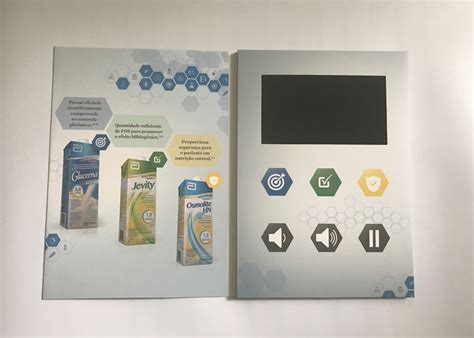 Innovative Digital Video Brochure 7inch Lcd Screen With 4c Paper