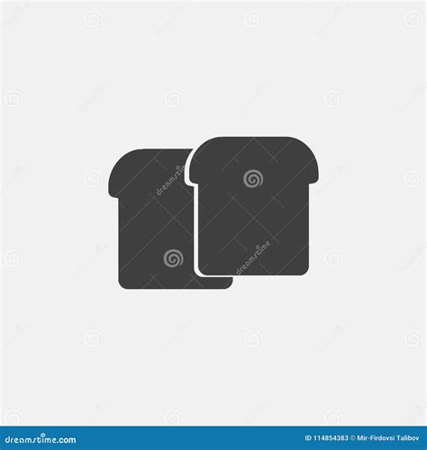 Vector Del Icono Del Pan De La Tostada Stock De Ilustración
