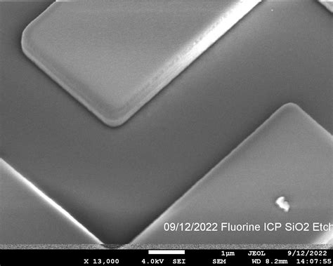 Test Data Of Etching Sio2 With Chf3 Cf4 Fluorine Icp Etcher Ucsb Nanofab Wiki