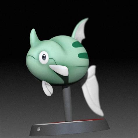 Скачать файл Stl Remoraid PokÉmon Figurine Color Vrml File 3d Print