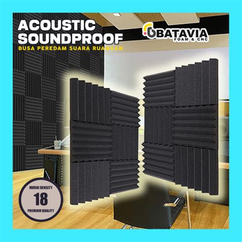 Jual Busa Peredam Suara Ruangan Zig Zag Accoustic Wedge Foam Hitam