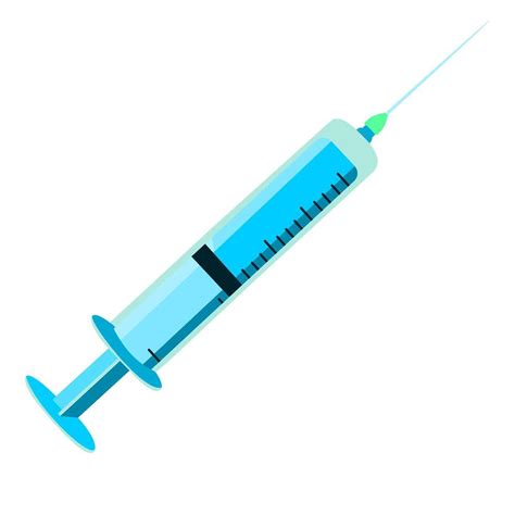 Injection Isolated On White Background Injection Needle Illustration